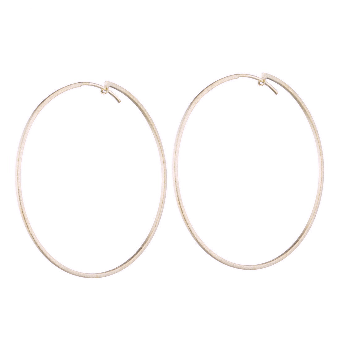 Thin Flat Eternity Hoops – Sheila Fajl